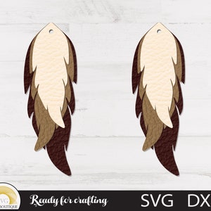 Feather Earring Svg, Earring Template, Svg Files for Cricut, Earring ...