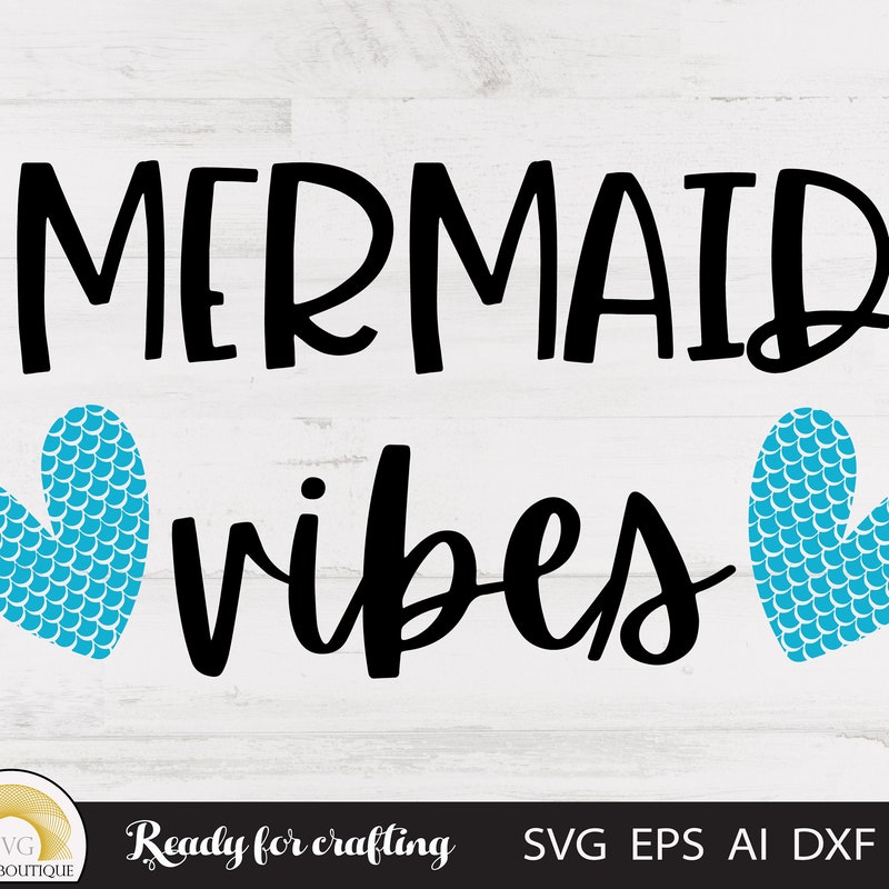 Mermaid at Heart Svg - Etsy
