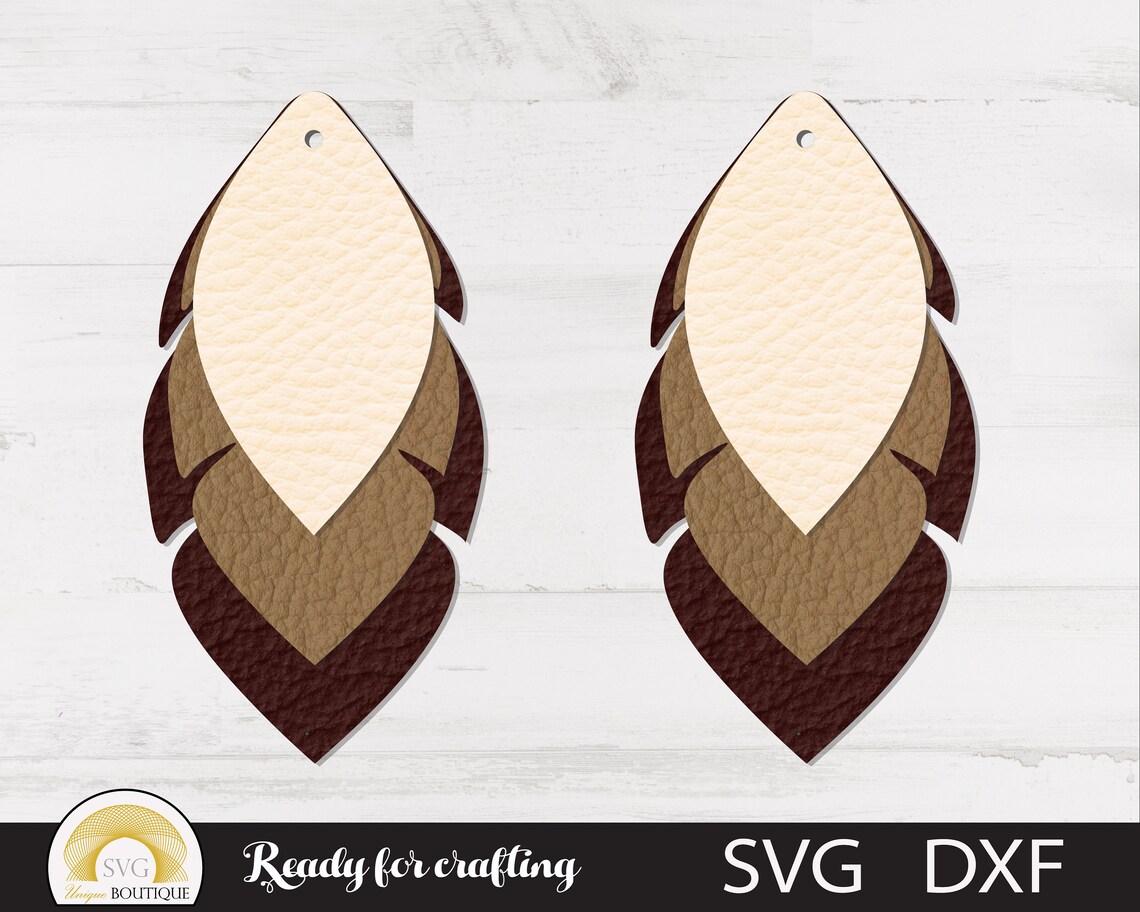 Feather Earring Svg, Earring Template, Svg Files for Cricut, Earring ...