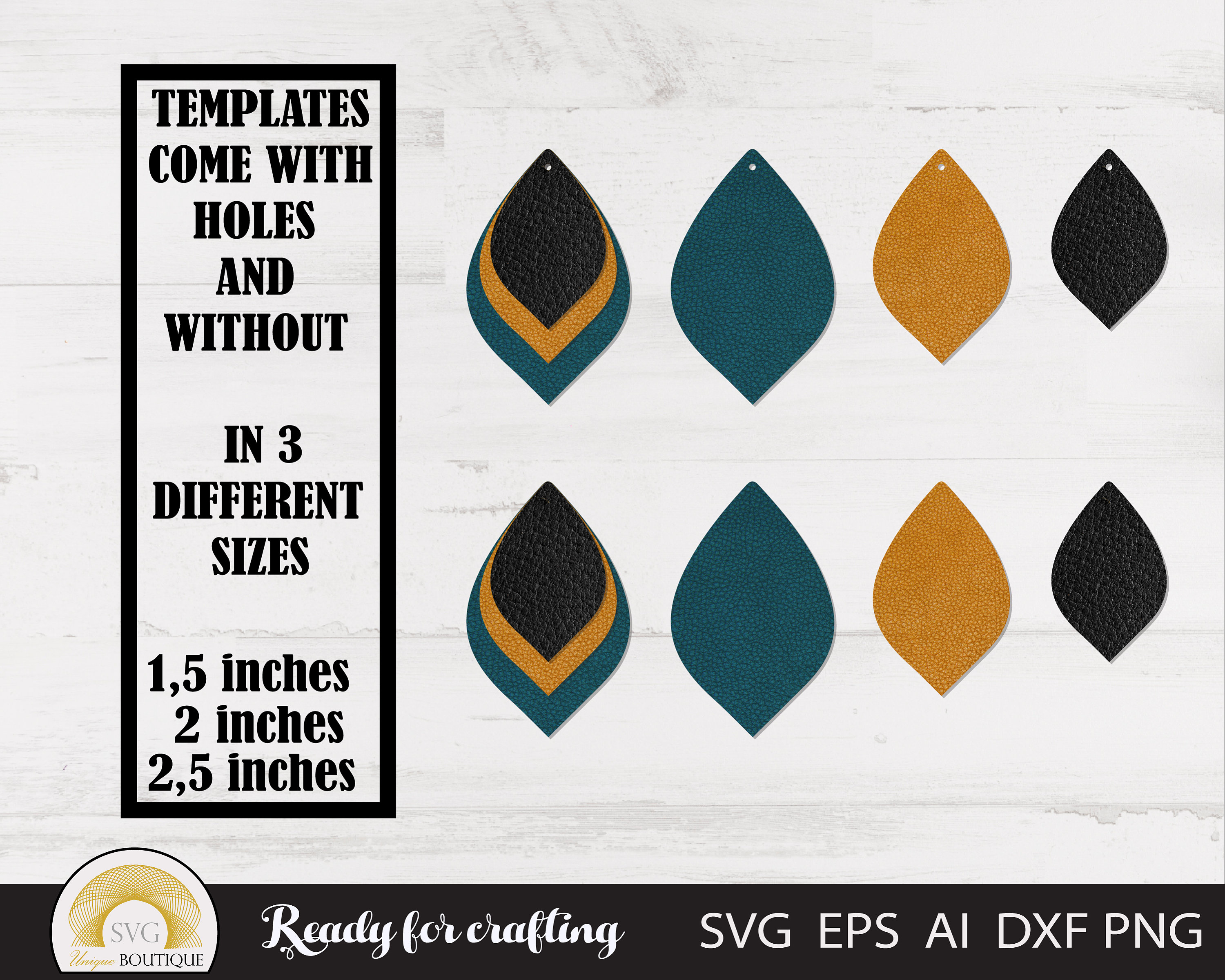 Earring Svg Earring Template Svg Files for Cricut Earring - Etsy