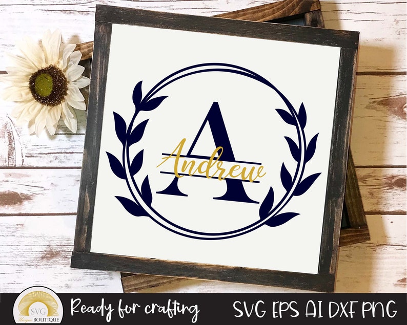Split Monogram Svg, Floral Monogram Frame Alphabet, Monogram Letters ...