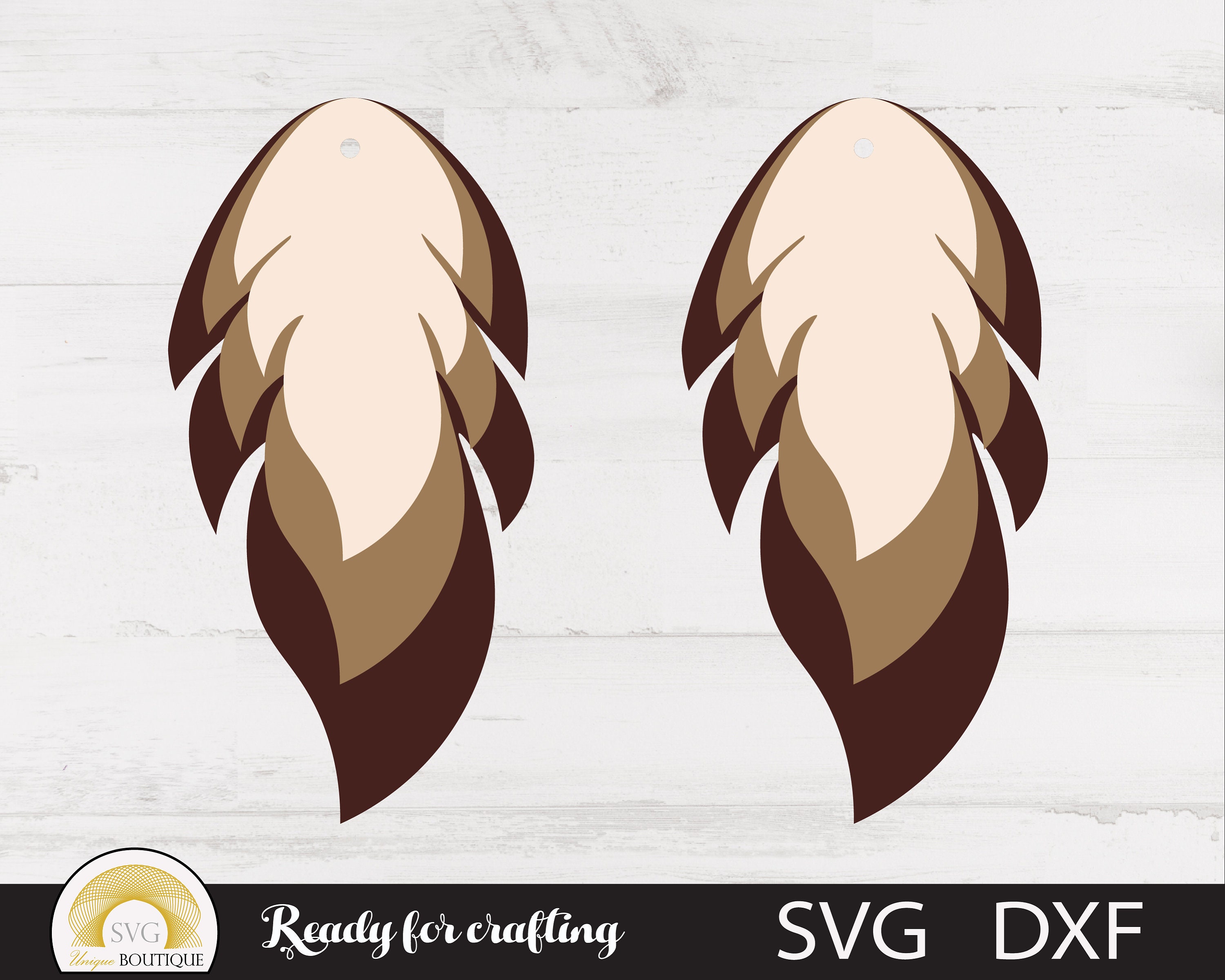 Feather Earring Svg Earring Template Svg Files for Cricut - Etsy