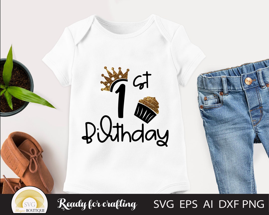 First Birthday Svg, Birthday Girl Svg, One Svg, Svg Files for Cricut ...