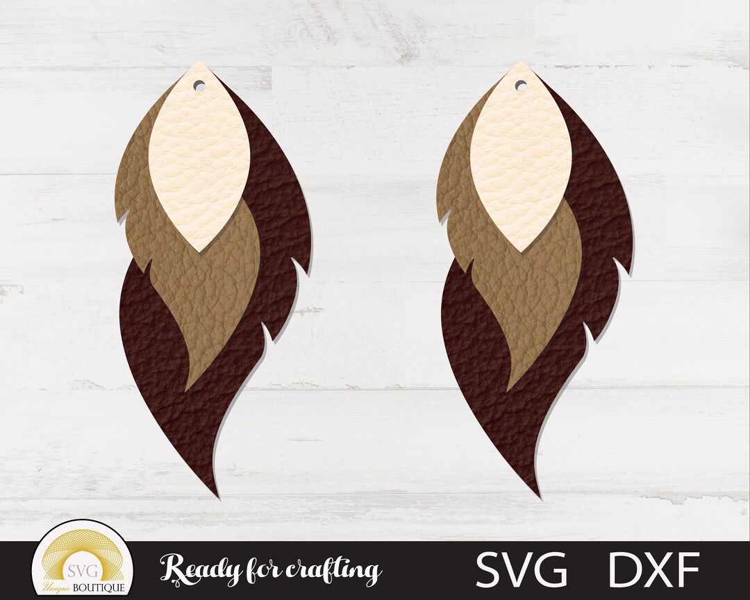 Feather Earring Svg, Earring Template, Svg Files for Cricut, Earring ...