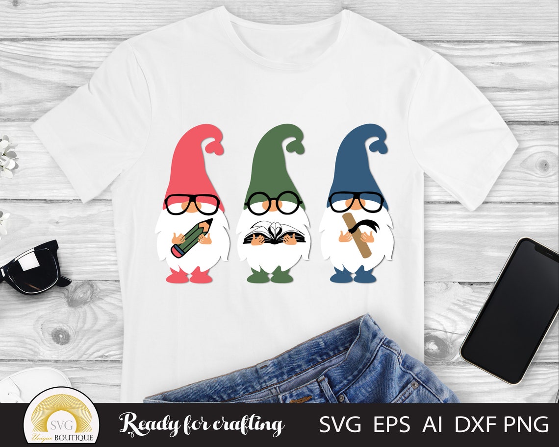 Back to School Svg Teacher Svg Gnome Svg Svg Files for | Etsy