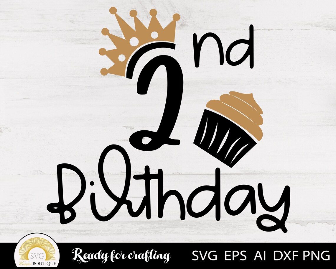2nd Birthday Svg Happy Birthday Svg Birthday Girl Svg - Etsy