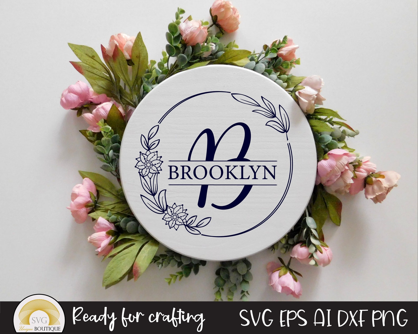 Flourish Split Monogram Letters Svg, Monogram Alphabet, Svg Files for ...