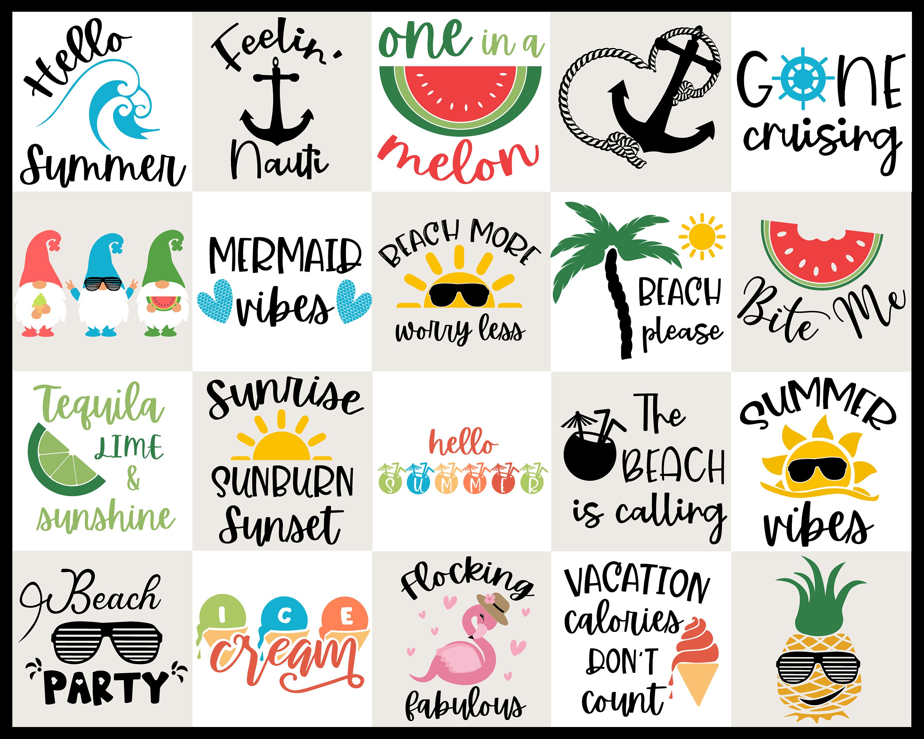 Summer Svg Bundle Beach Svg Svg Files for Cricut | Etsy