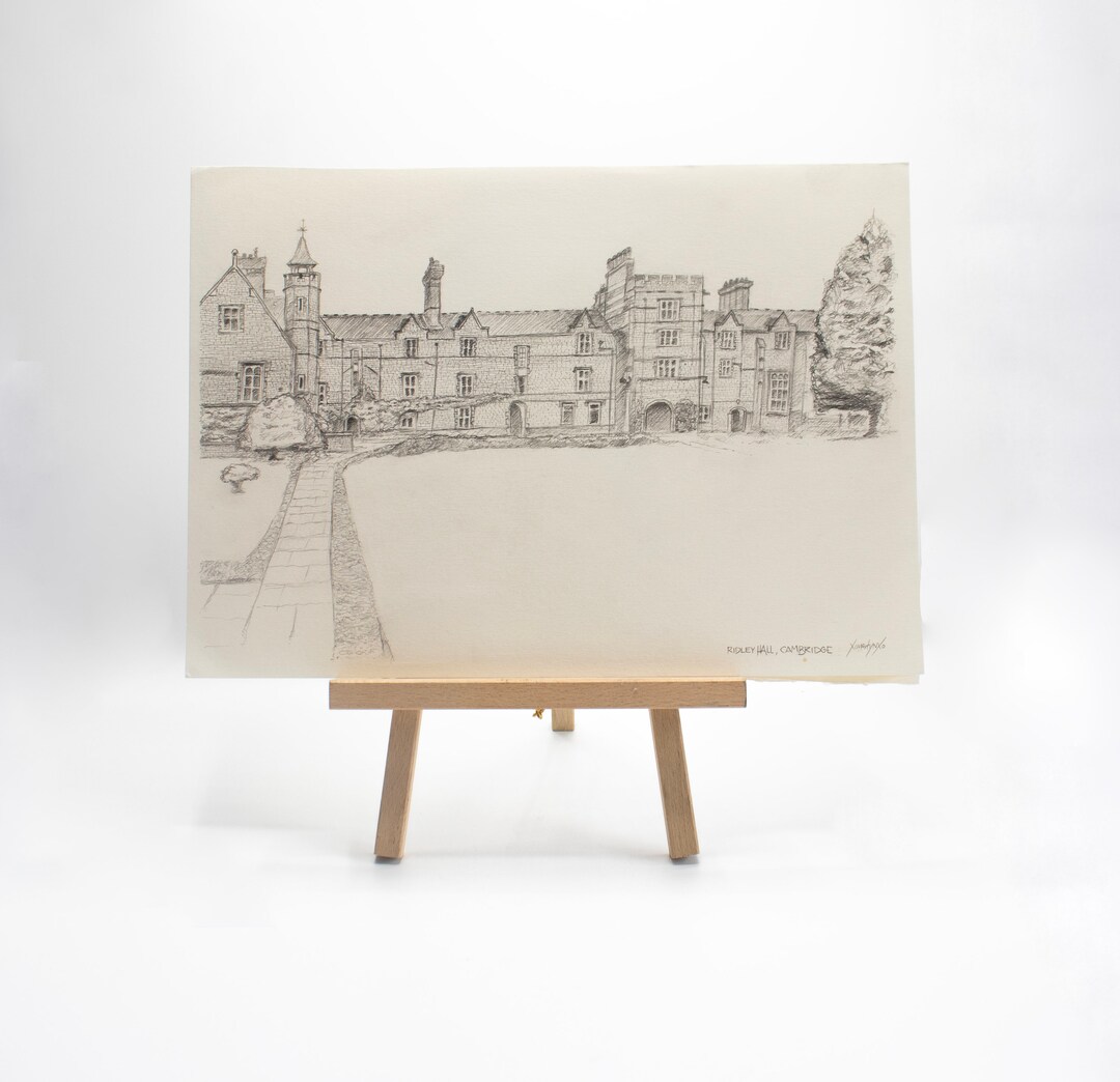 Ridley Hall Drawing - Etsy