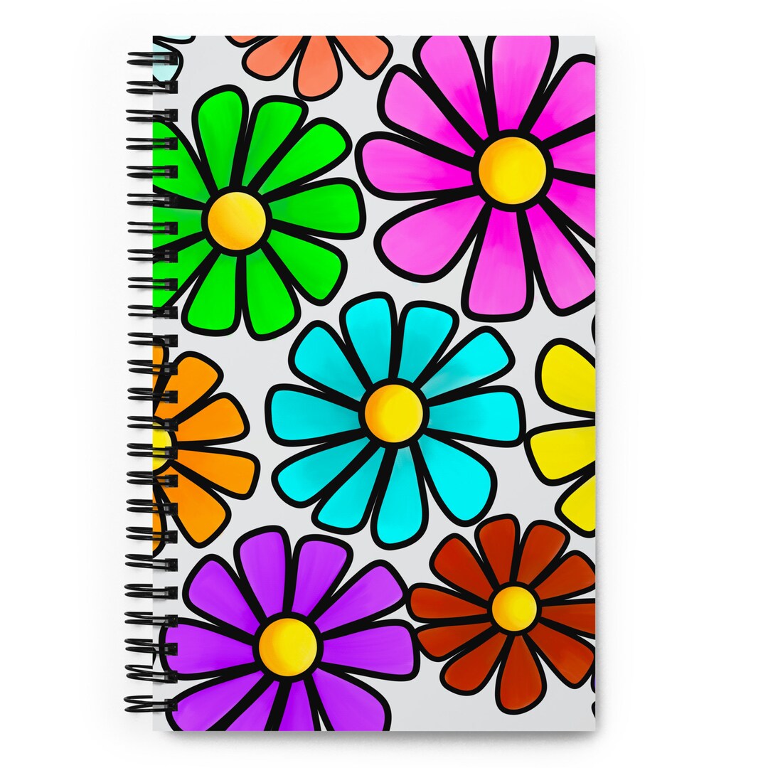 Rainbow Daisys Pride Spiral Notebook - Etsy