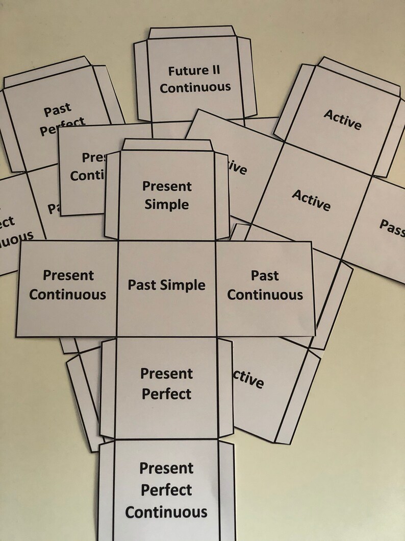 Learn English Tenses Game Intermediate and Advanced Active and Passive ...