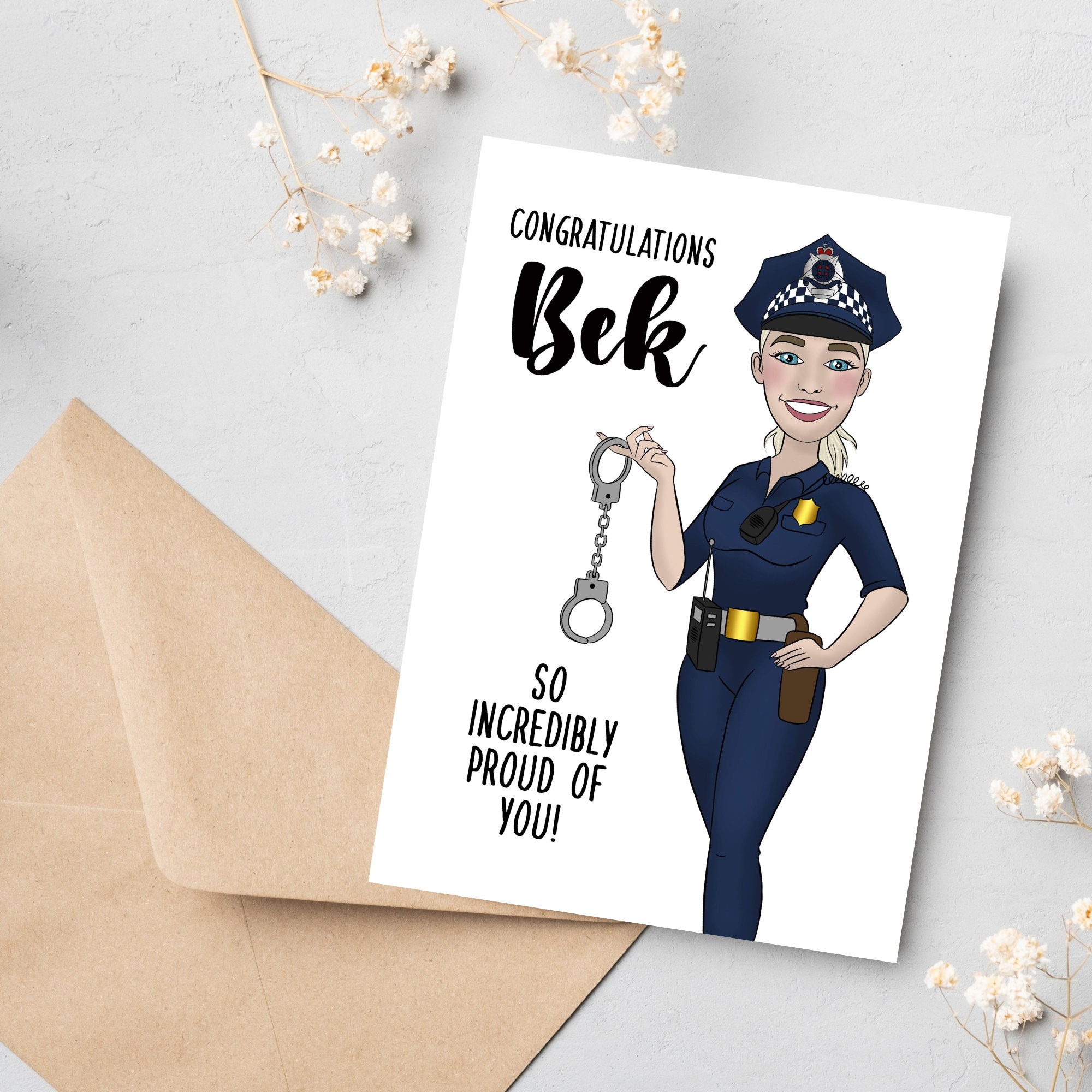 Personalised Police Academy Graduation Congratulations Greeting Card - Etsy