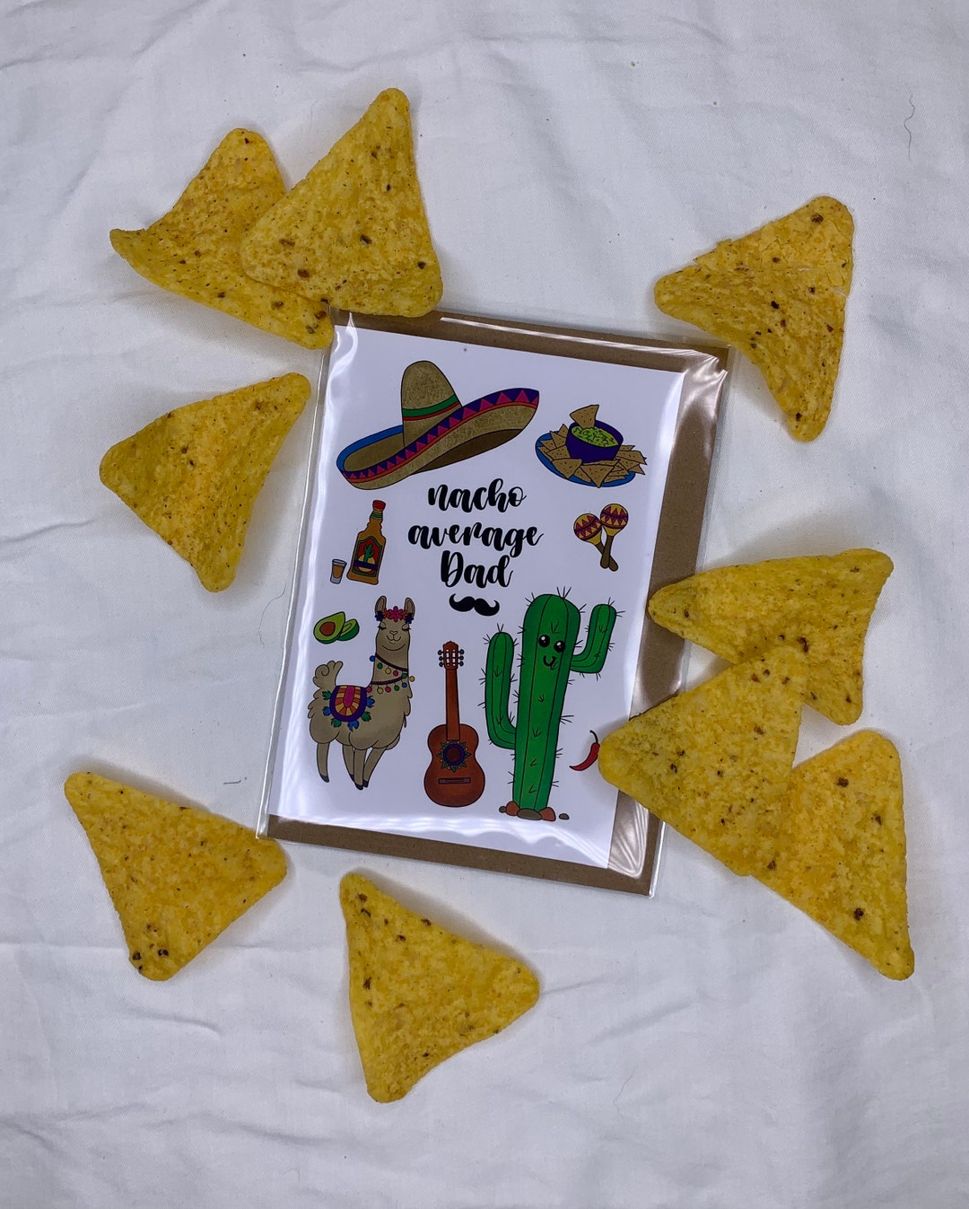 Nacho Average Dad Mexican Fathers Day Pun Greeting Card - Etsy