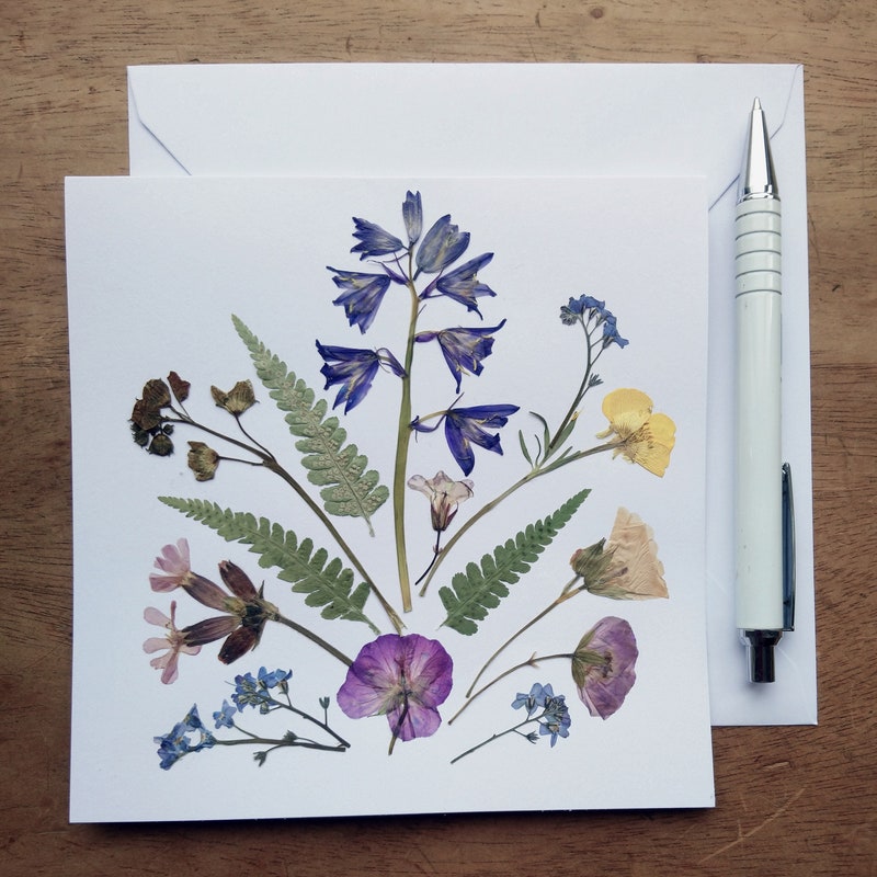 Pressed Flower Cards - Etsy UK