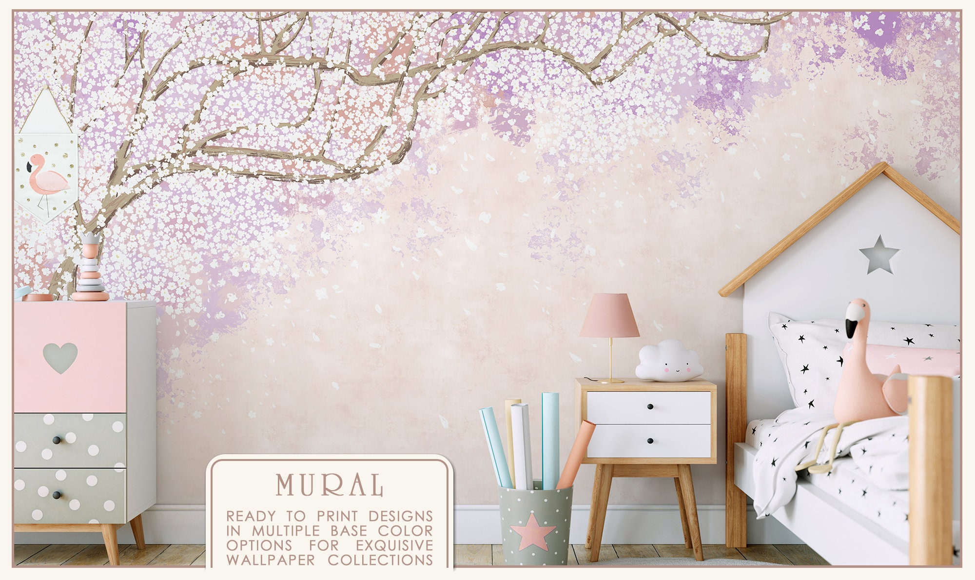 Set of Digital Designs Blooming Sakura Tree. - Etsy