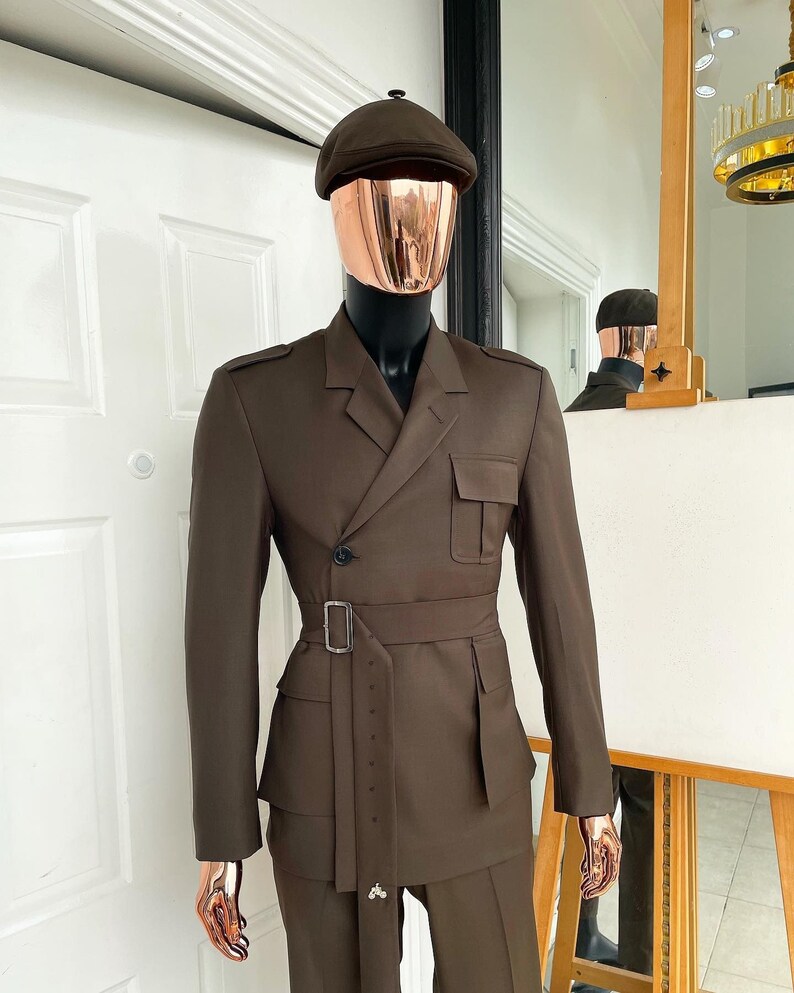 A Monochrome 06-06-1944, D-day Coffee Brown, Notch Lapel, 2-button ...