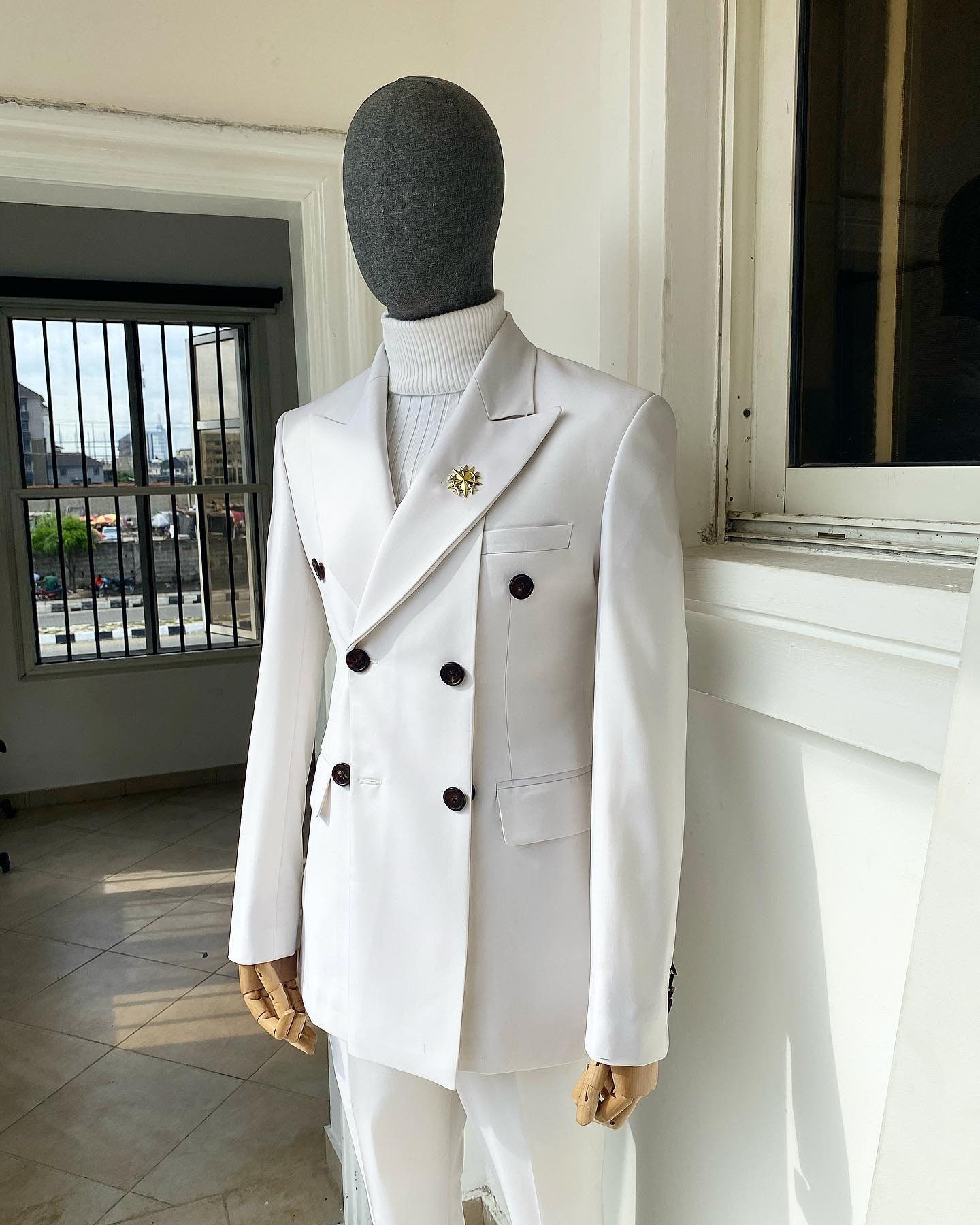 A hart Triple-breasted Suit Polished Horn Brown - Etsy