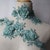 Light Blue 3D Flower Lace Fabric, Stylish Dusty Blue 3D Beading ...