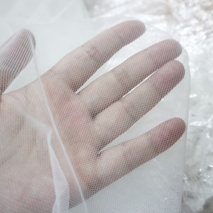 Transparent Soft Bridal Tulle, Ivory Mesh Fabric, Pure Tulle Fabric ...