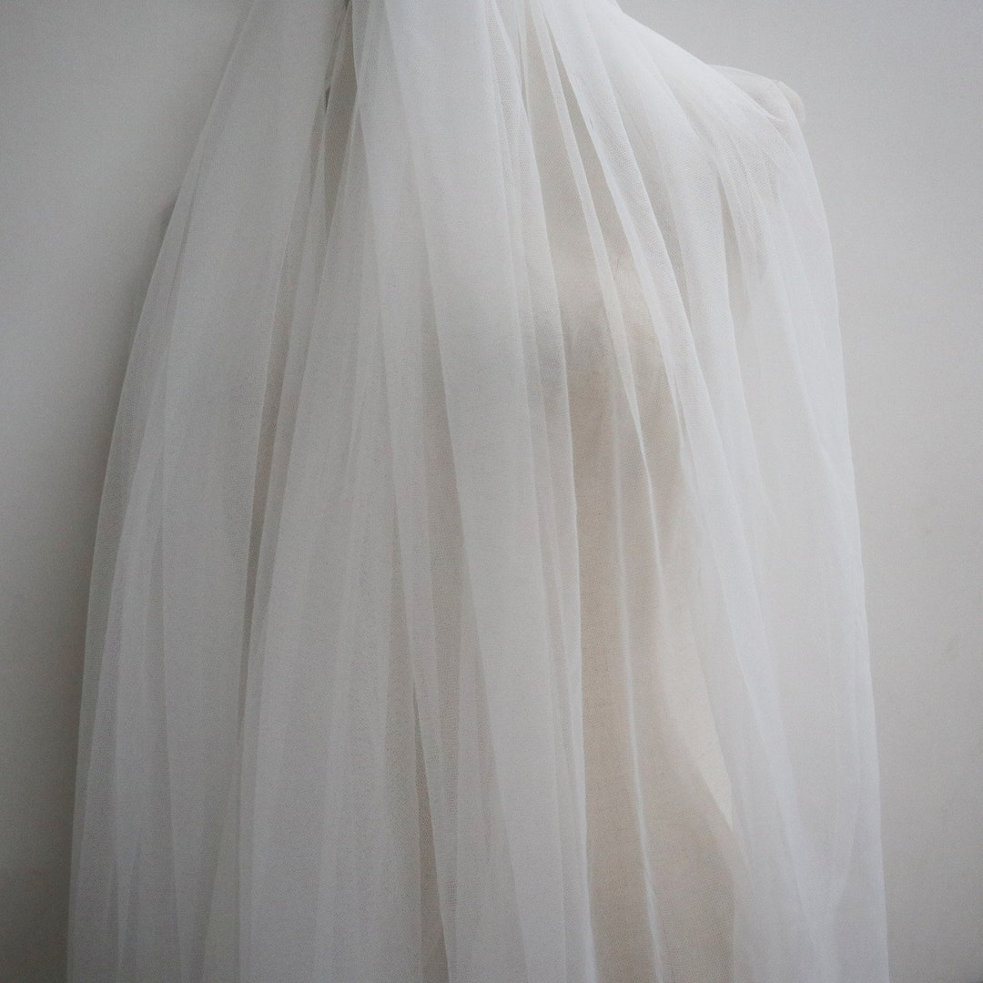 Transparent Soft Bridal Tulle, Ivory Mesh Fabric, Pure Tulle Fabric ...