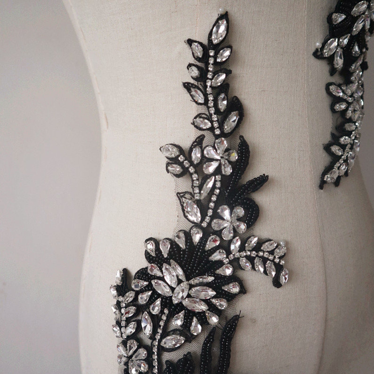 Deluxe Red Rhinestone Applique Pairs Crystal Beaded Motif - Etsy