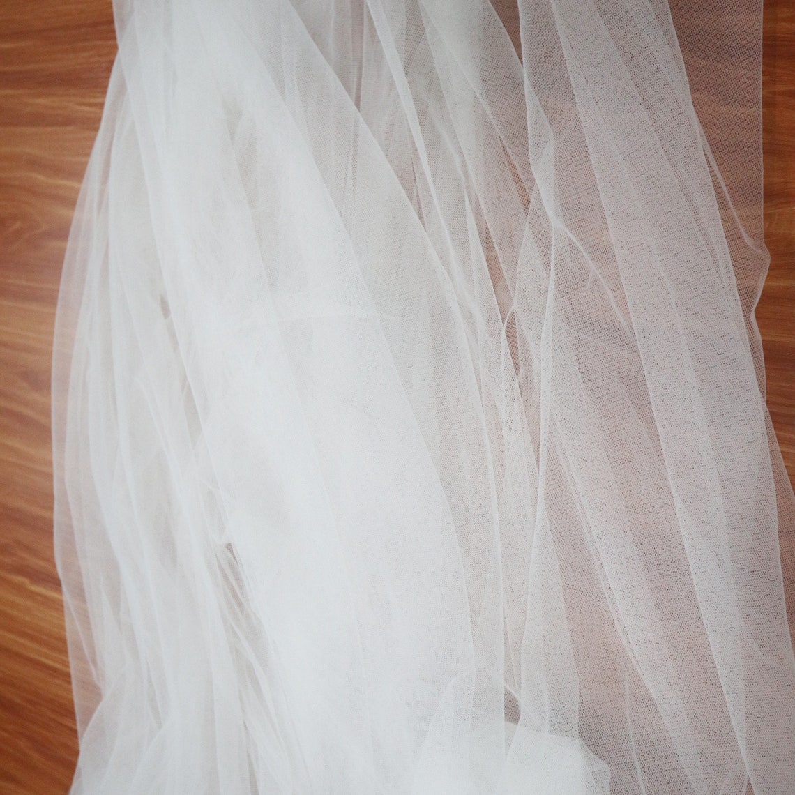 Transparent soft bridal tulle ivory mesh fabric pure tulle | Etsy