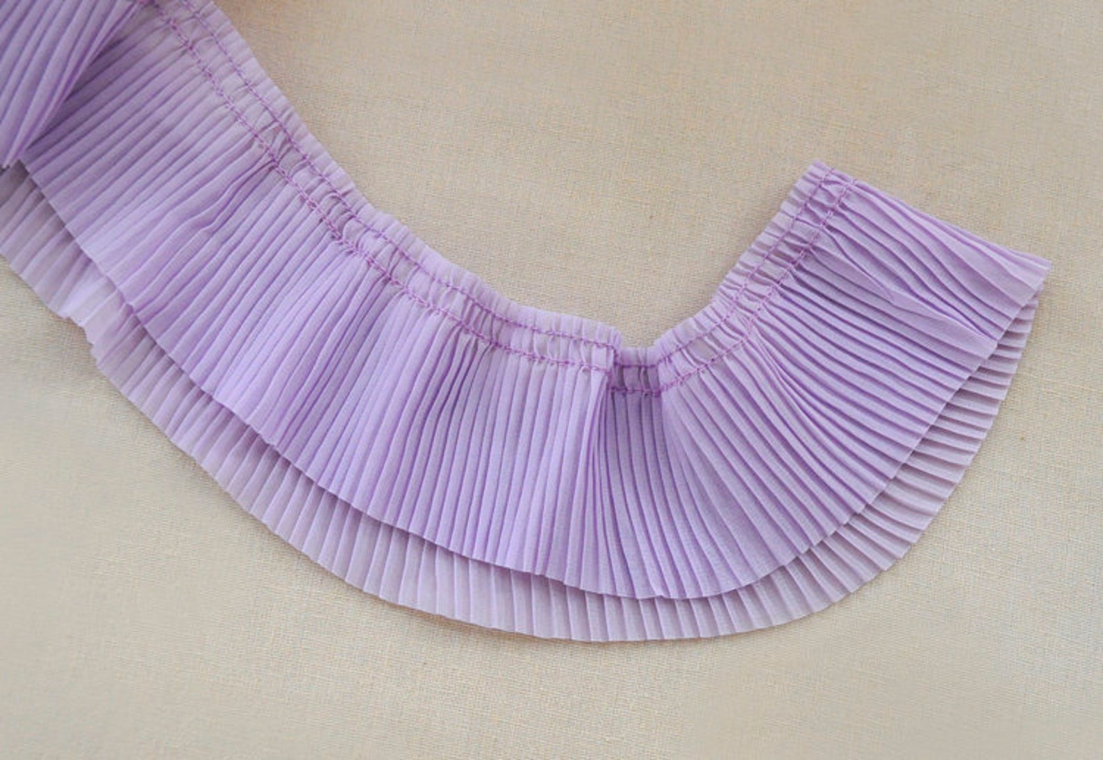 Pink Pleated Fabric Trim, Delicate Flower Lace Trim, 6cm Wide Chiffon ...