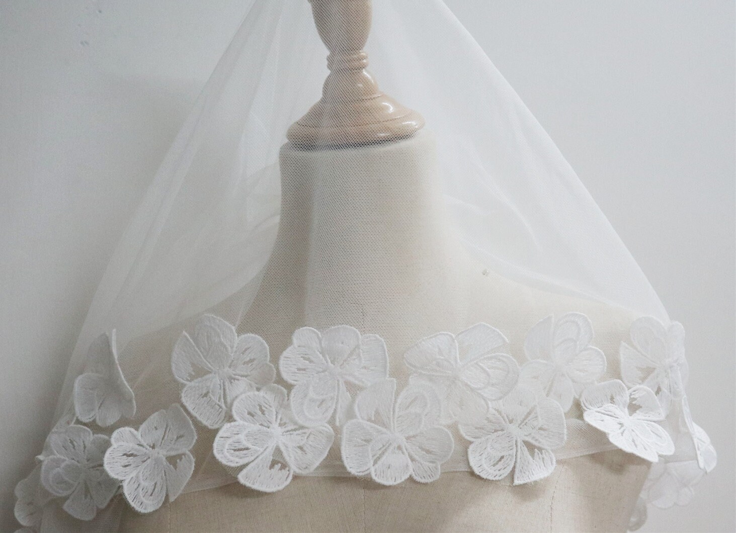 Transparent soft bridal tulle ivory mesh fabric pure tulle | Etsy