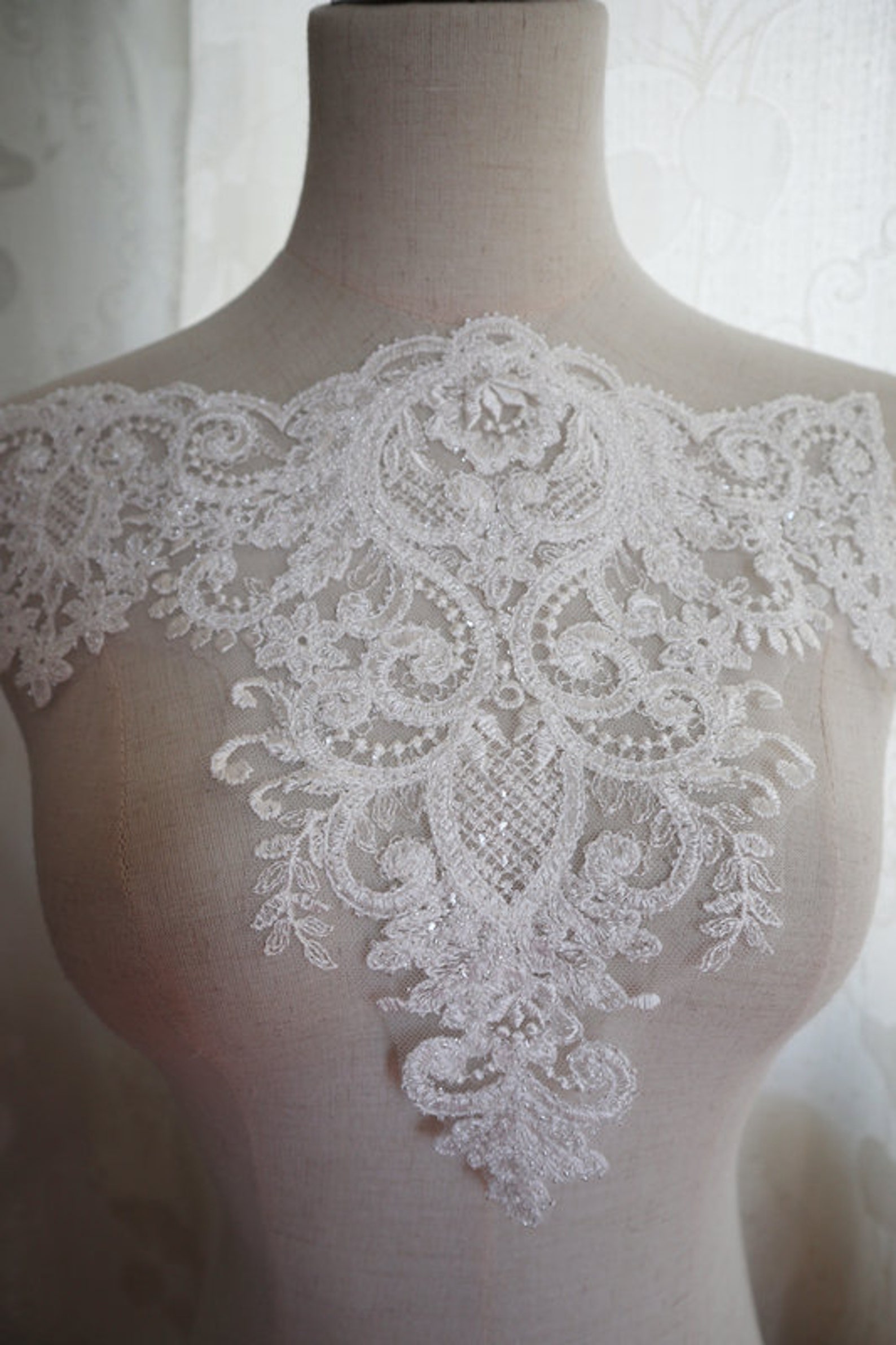 Delicate Ivory White Lace Trim Embroidered French Lace Trim - Etsy