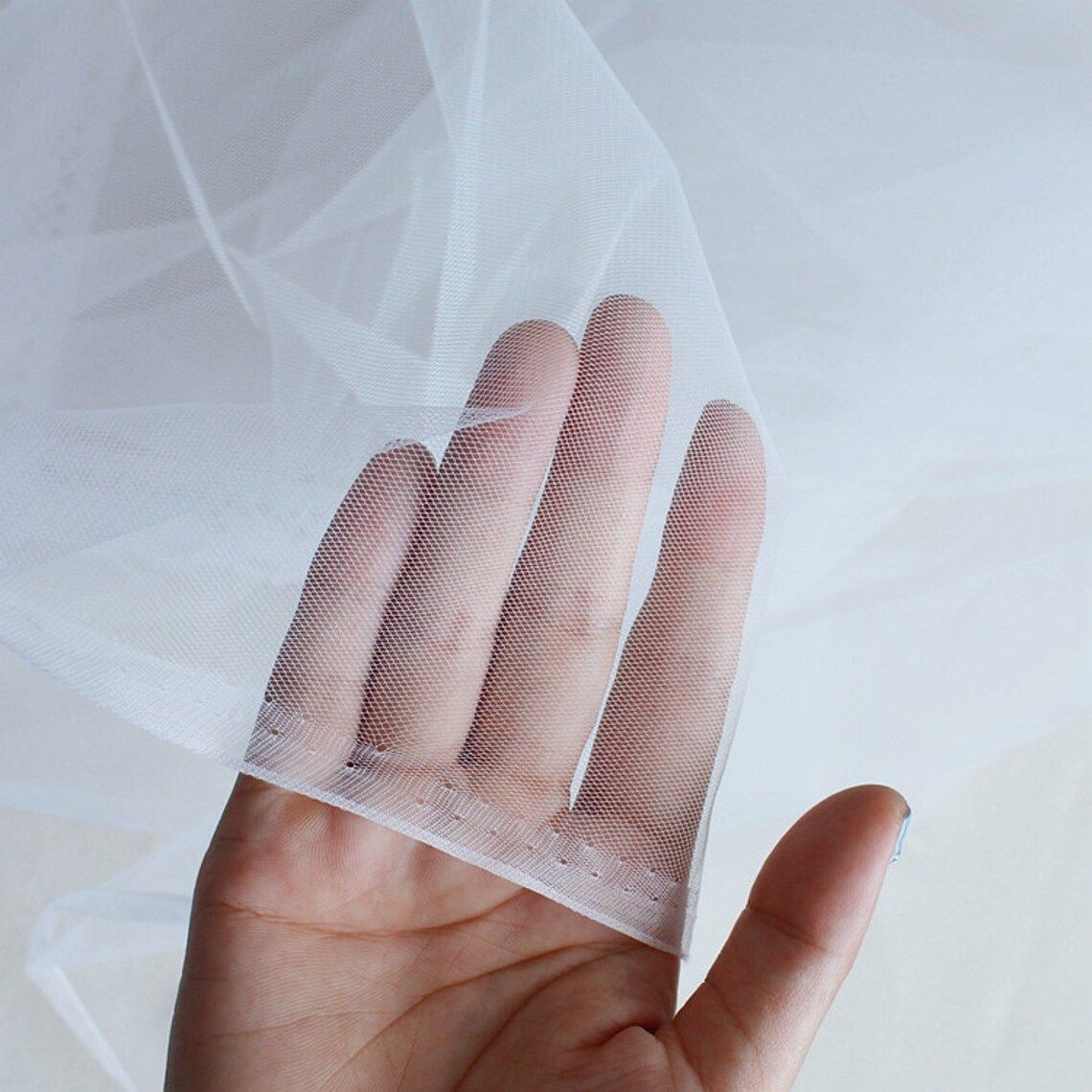 Soft Bridal Tulle, Ivory Small Hole Mesh Fabric, Pure Tulle Fabric ...
