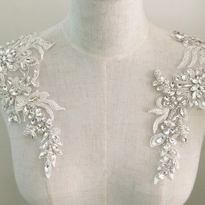 Deluxe Red Rhinestone Applique Pairs Crystal Beaded Motif - Etsy