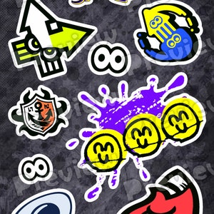 Splatoon 3 - A5 High-quality Gloss Sticker Sheet - Etsy