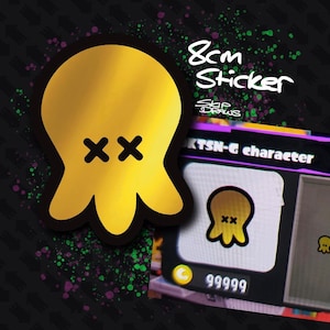 Splatoon 8cm Holographic Locker Stickers - Unofficial Merch - Etsy