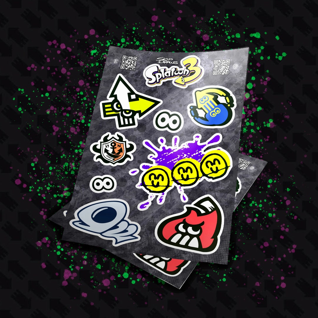 Splatoon 3 - A5 High-quality Gloss Sticker Sheet - Etsy