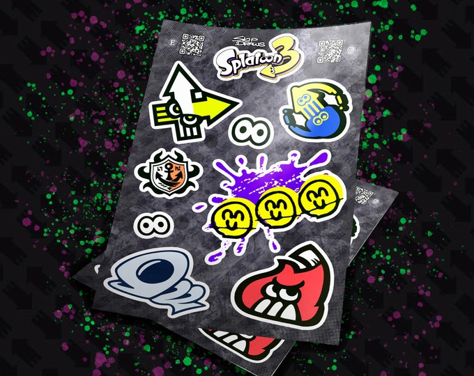 Splatoon 3 - A5 High-quality Gloss Sticker Sheet - Etsy