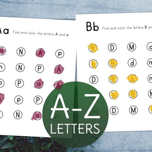 Letter Recognition. Preschool Alphabet Printable. Find the | Etsy