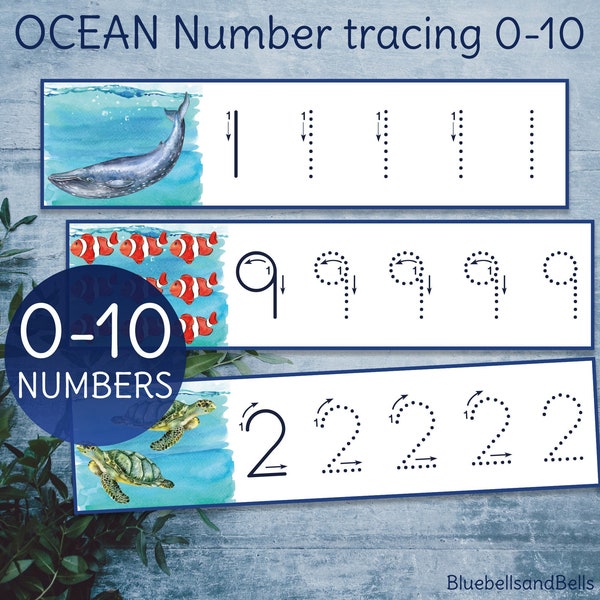 Number Tracing - Etsy