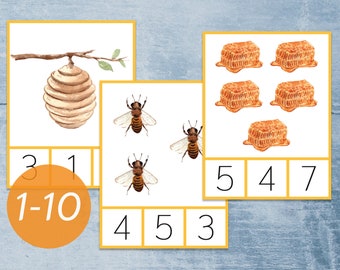 Montessori Spring Printable Addition Clip Cards. Preschool and | Etsy