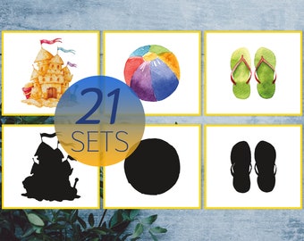 Fruit Shadow Matching Cards. Montessori Preschool Printable. | Etsy