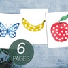 Color Matching Printable Fruits and Veggies. Toddler Sorting Activity ...