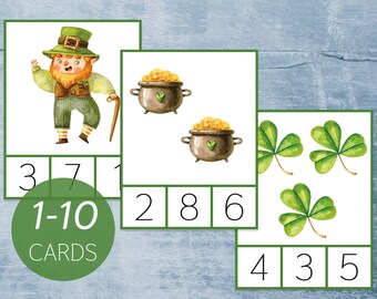 Flower Preschool Printable Count and Clip Cards 1-10. | Etsy