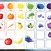Color Matching Printable Fruits and Veggies. Toddler Sorting - Etsy