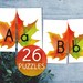 Fall Leaf Letter Matching Puzzles. Montessori Autumn Preschool | Etsy