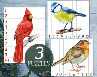 Ocean Animal Preschool Printable Number Sequence Puzzle 1-10. | Etsy