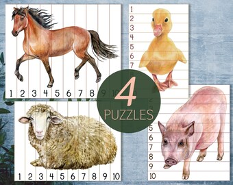 Number Printable Preschool Math Counting Activity Prek - Etsy