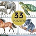 Animal Puzzles 1-10 Number Sequence. Kids Printable Counting - Etsy