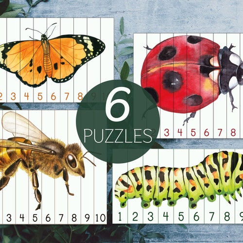 Insect Preschool Printable Number Sequence Puzzles 1-10. - Etsy