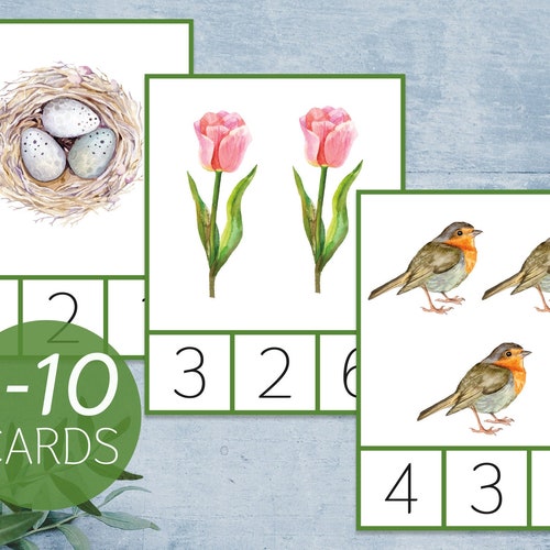 Apple Counting Clip Cards Numbers 1-10 Preschool Printable - Etsy