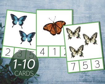 Addition Printable Clip Cards. Preschool Math Worksheets. | Etsy