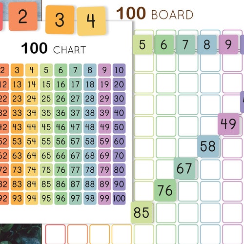 Personalized Hundreds Chart Kindergarten Math Snowflake and - Etsy